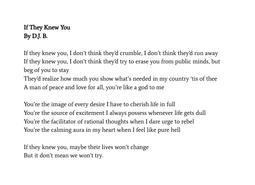 "If They Knew You" (a poem for Michael) ~ by DJ | MJJCommunity ...
